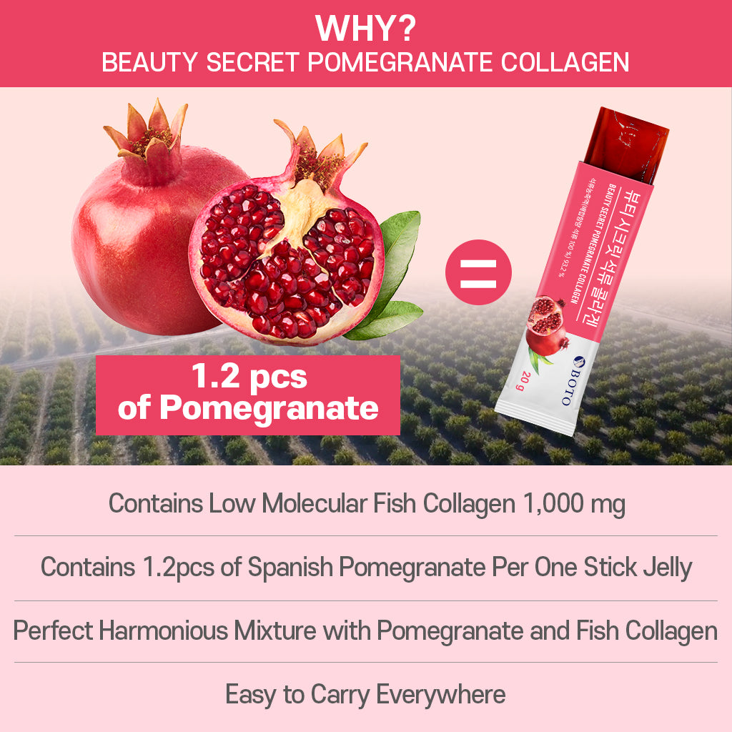 Beauty Secret Pomegranate Collagen Jelly [20g x 15 sticks] – BOTO GLOBAL
